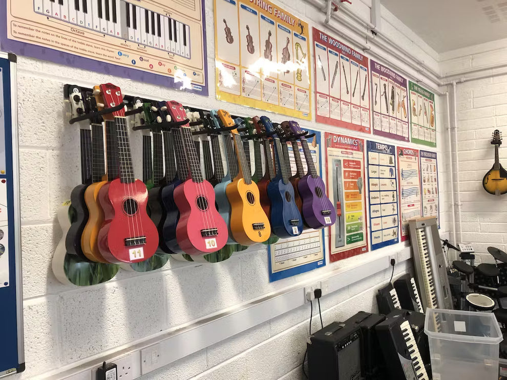 Ukulele wall mount rack - ideal for classrooms – GearHooks Limited